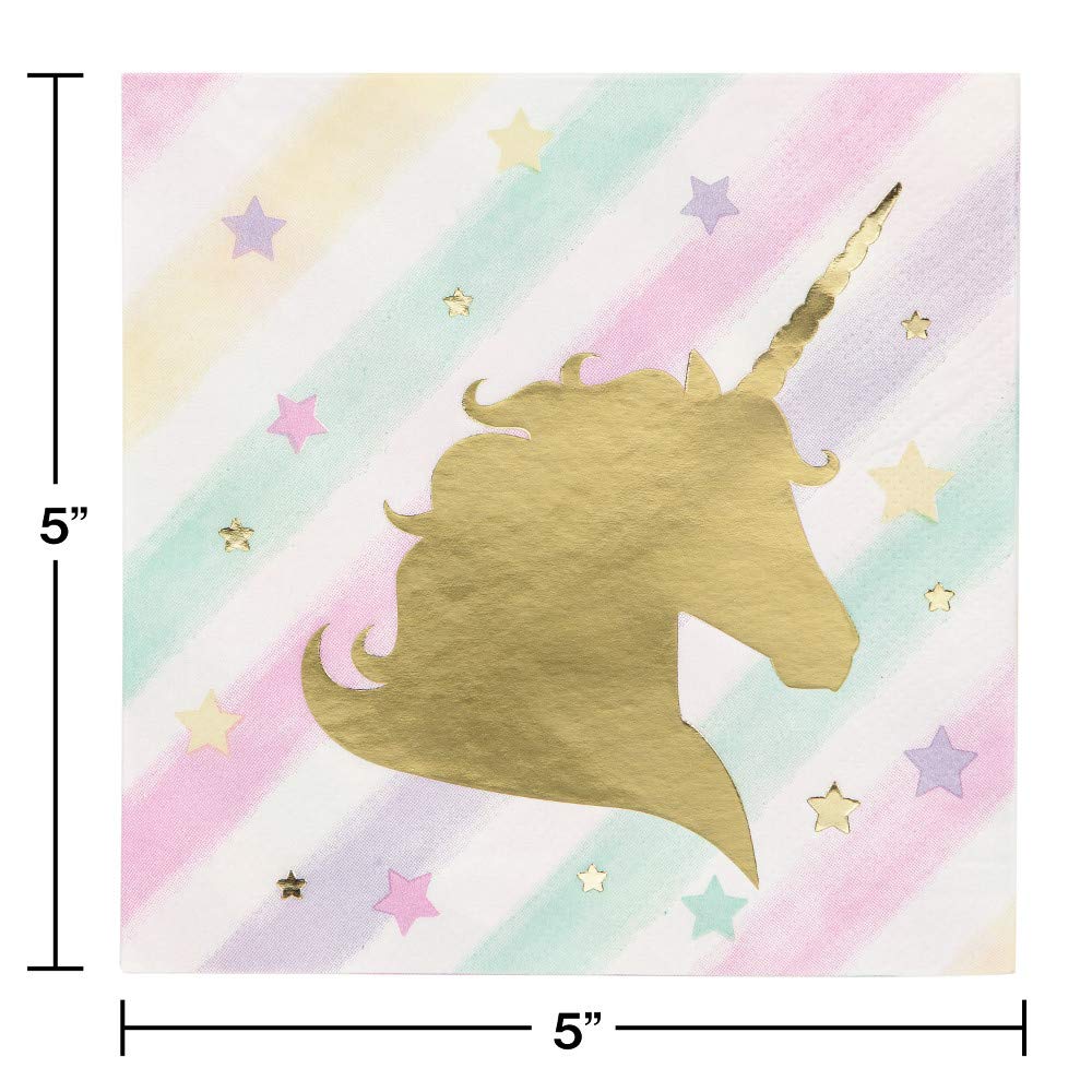 Creative Converting Unicorn Birthday Party Supplies Kit, Serves 8