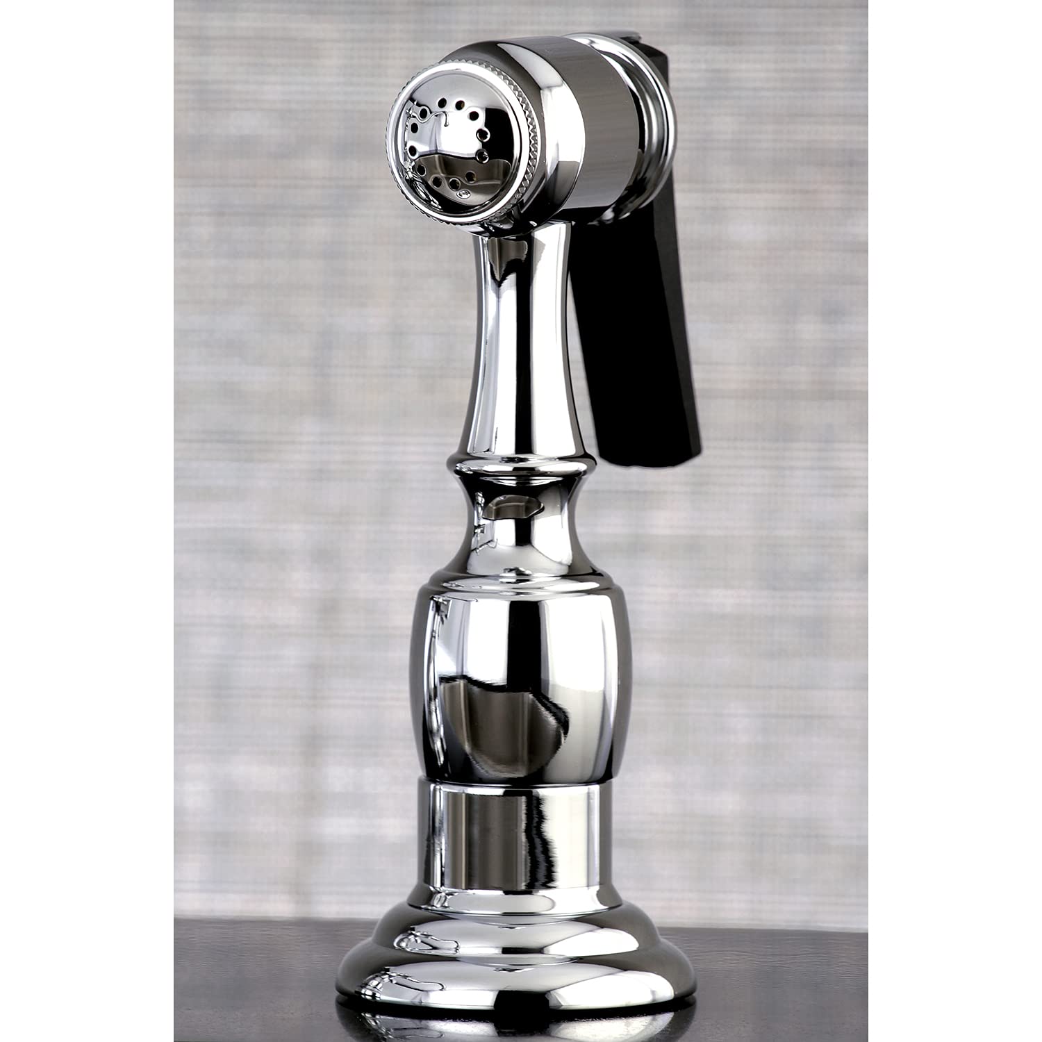 Kingston Brass KB1751PKLBS Duchess 8 inch Centerset Kitchen Faucet with Brass Sprayer, 8-5/8 inch In Spout Reach, Chrome