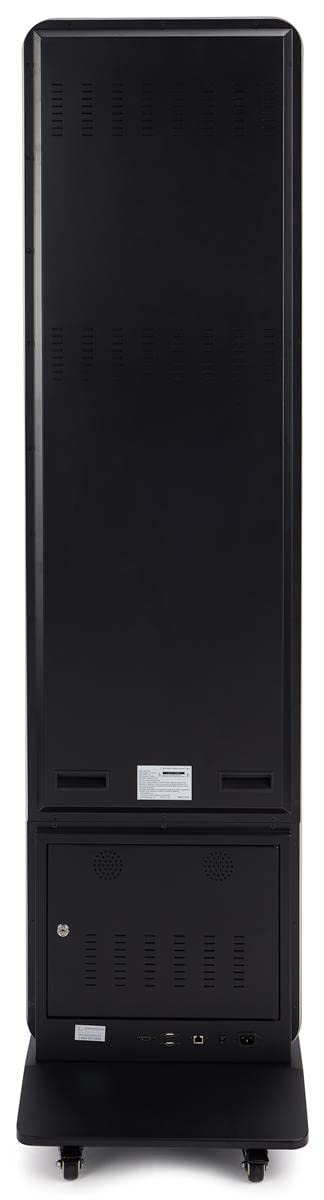 Displays2go Digital Charging Kiosk, 32" Monitor, 4 Charge Cables, Android OS, DisplayIt! Software - Black (DG32FLR7S)
