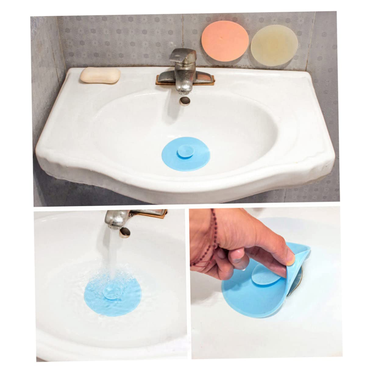 HEMOTON Drain Stopper Tub Stopper Kitchen Sink Plug Bathroom Sink Plug Leakproof Drain Plug