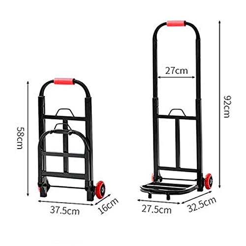 DOUBA Folding Shopping Cart Pull Cargo Trolley Luggage Cart Portable Load King Handling Small Cart Pull Truck Trailer