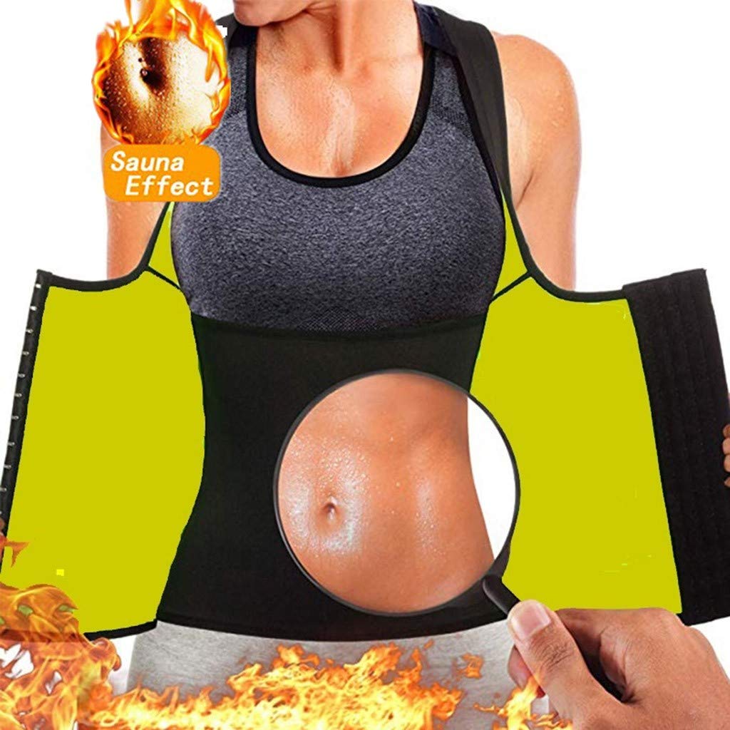 Women's Underbust Corset Waist Trainer Cincher Steel Boned Neoprene Sport Workout Body Shaper Vest Tank