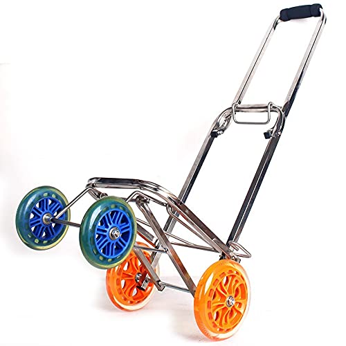 DOUBA Shopping Cart Folding Portable Truck Trolley Increase Wheel Luggage Cart Four-Wheeled Cart Pull Goods Multifunction Four Rounds