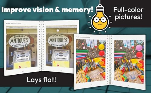 Picture Puzzles: Spot the Difference: More Than 1,000 Differences to Find! Adult Puzzle Book Includes Spiral Bound / Lay Flat Design (Brain Busters)