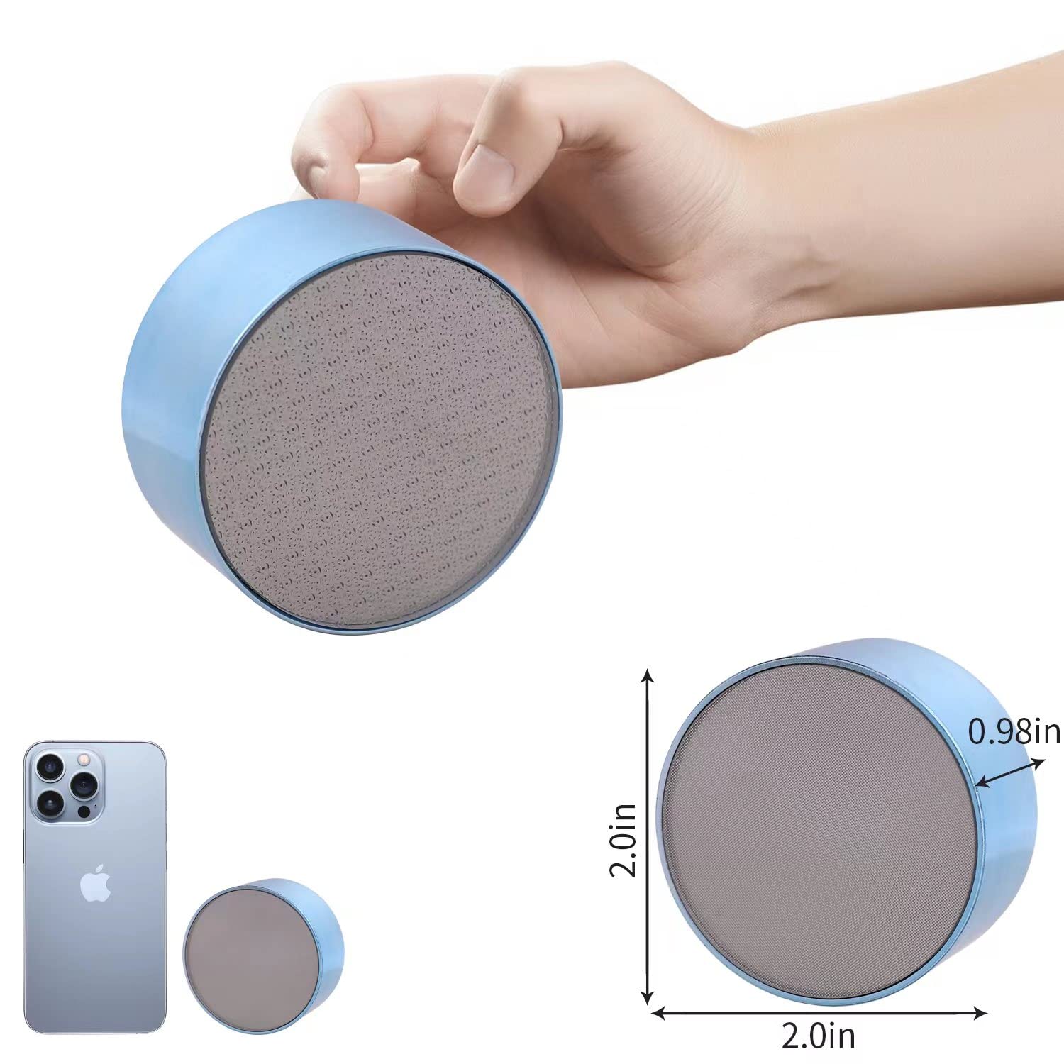 Double Sided Crystal Hair Eraser,Magic Hair Eraser,Crystal Hair Remover for Arms Legs Back,Reusable & Washable (Blue)