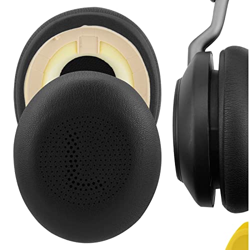 Geekria QuickFit Replacement Ear Pads for Jabra Evolve2 65 UC, Evolve2 65 MS, Evolve2 40 UC, Evolve2 40 MS, Elite 45h Headphones Ear Cushions, Headset Earpads, Ear Cups Cover Repair Parts (Black)