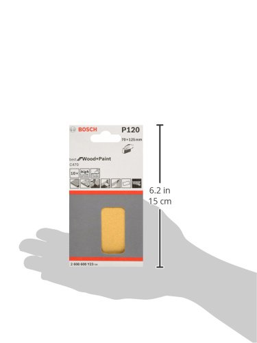 Bosch 2608608y19 70 x 125 mm Pack of 10 Abrasive Discs C470, Beige, 2608608Y23