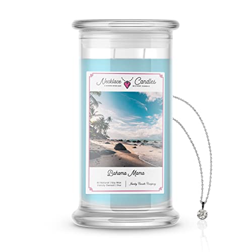 Huge 21oz Necklace Candles - Viral TikTok Gifts | Unique Surprise Candles | Award Winning Scents | All Natural Soy Candle | Hand Poured in USA (Bahama Mama)