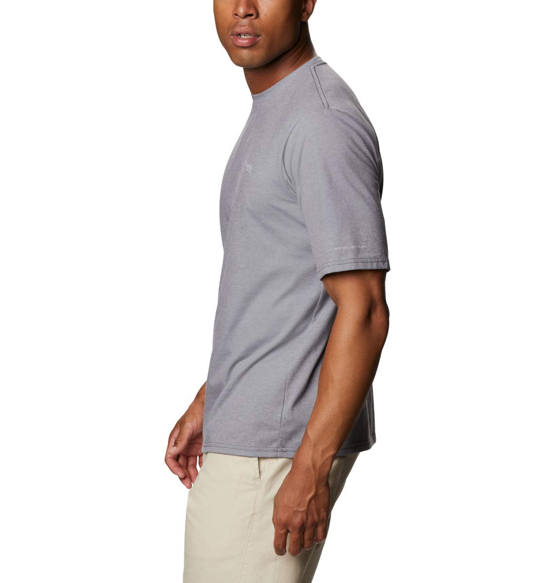 Columbia Men's PFG Carey Chen Graphic Short Sleeve, City Grey/Redfish, Medium