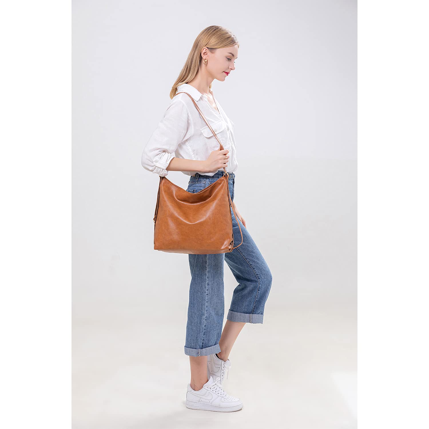 Crossbody Bags for Women - Leather Small Backpack Purse Shoulder Bag