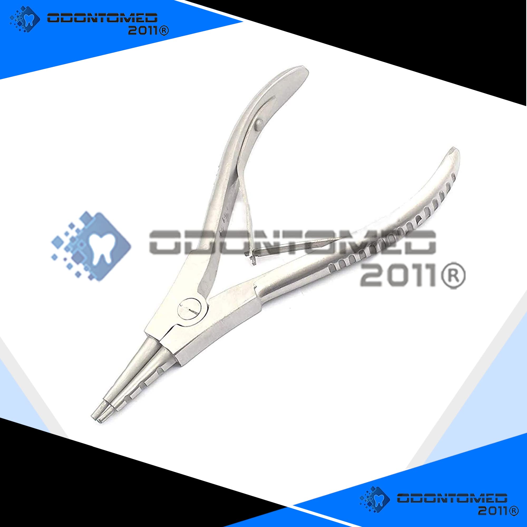 OdontoMed2011 Bead Capture Ring Opener & Closer Set - Ball Closure Body Piercing Tool Tattoo Stainless Steel Ring Opening and Closing Pliers With Black Pvc Grip