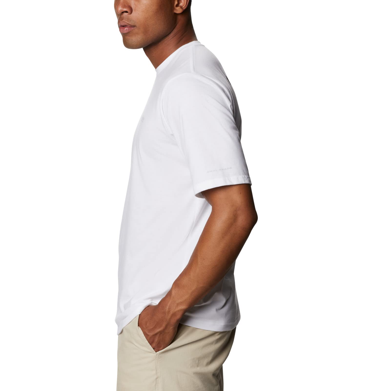 Columbia Men's PFG Carey Chen Graphic Short Sleeve, White/Sailfish, Large