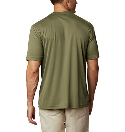 Columbia Men's Meeker Peak Short Sleeve Crew, Stone Green, Large