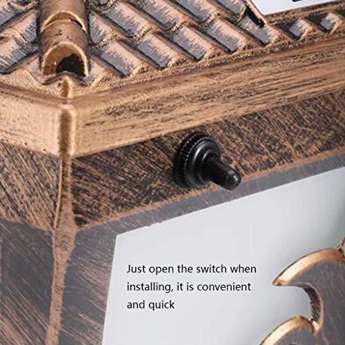 SPNEC Outdoor Lighting Solar Column Headlights Outdoor Doorpost Lights Waterproof Garden Lights Villa Wall Lights, Home Garden Viewing Lights Lawn Lights