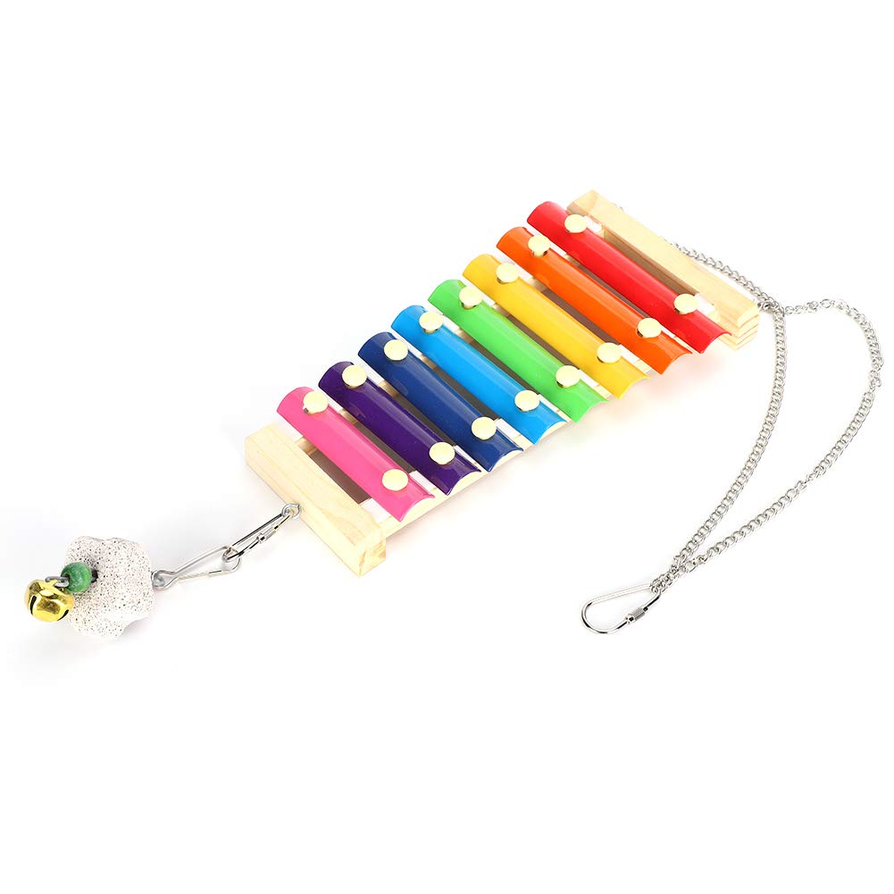 Wooden Xylophone, Hen Suspended Xylophone, A Beautiful Sound Bright Colors Crisp Sound for Chickens Parrots Lawn Yards