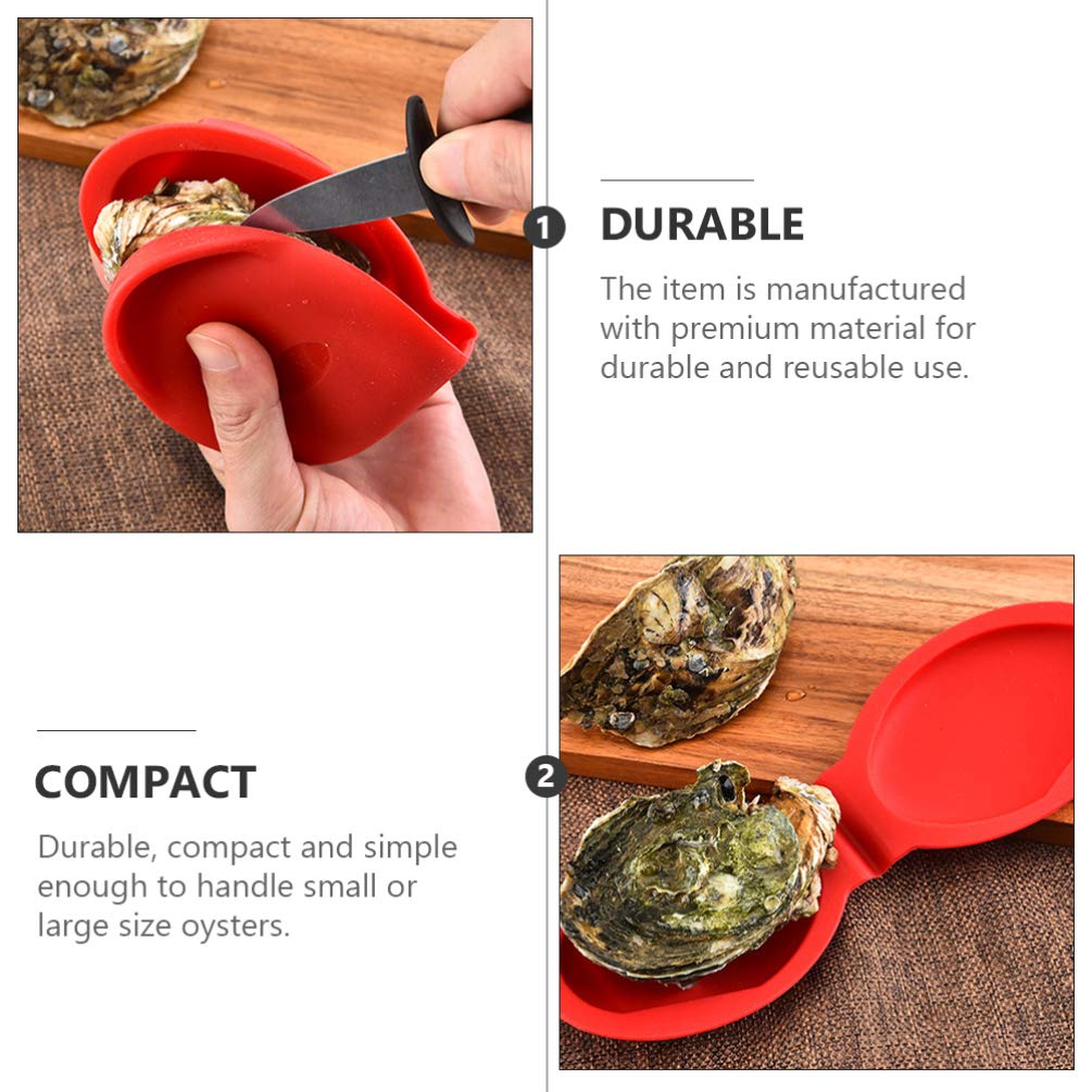 DOITOOL Oyster Shucking Clamp Silicone Oyster Holder Easy Oyster Opener Cooking Mitts Pinch Grips for Shell Hand Guard Opening Tool