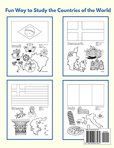 World Flags Coloring Book: Learn All Countries of the World / Geography Gift for Kids and Adults