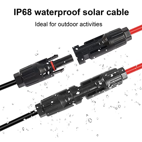 GELRHONR 4.9FT 12AWG Solar Connector to XT60 Female Extension Cable for Solar Panel RV Portable Power Station Solar Generator-1.5M 4.9Ft
