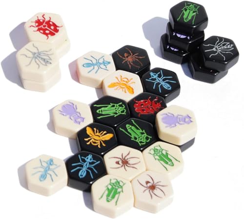 Smart Zone Games Hive Pocket Portable Strategic Board Game for 2 Players β Includes Ladybug & Mosquito Expansions β Compact Travel Version of The Award-Winning Hive Game