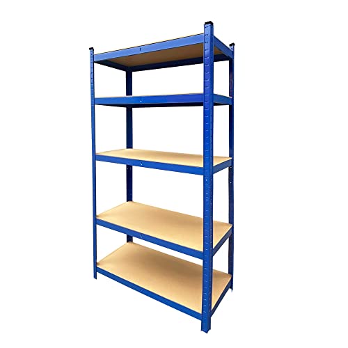 Qimu 5-Tier Storage Shelving Unit,Heavy Duty Garage Storage, Adjustable Shelving Metal Storage Rack for Kitchen Living Room Office,1653lbs Load Capacity (Total)