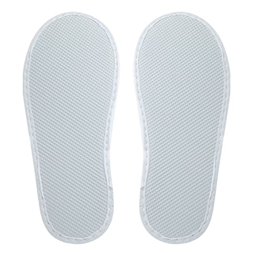 Juvale 24 Pairs Disposable House Slippers for Guests, Bulk Pack for Hotel, Spa, Shoeless Home, White Closed Toe (US Men Size 10, Women 11)