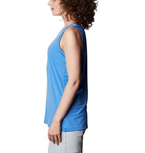 Columbia Women’s PFG Slack Water Knit Tank Top, Moisture Wicking, Sun Protection, Dolphin, XX-Large
