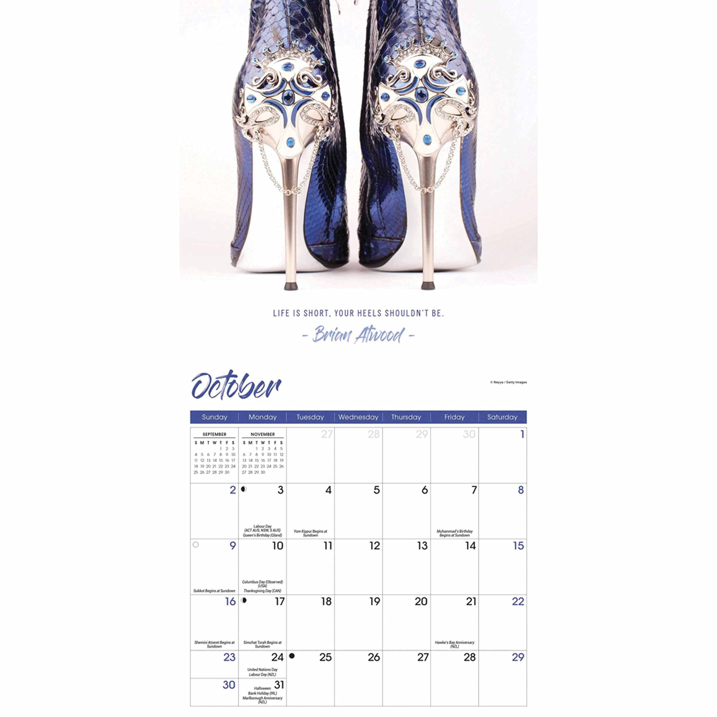 Carousel Calendars, Shoes 2022 Mini Wall Calendar