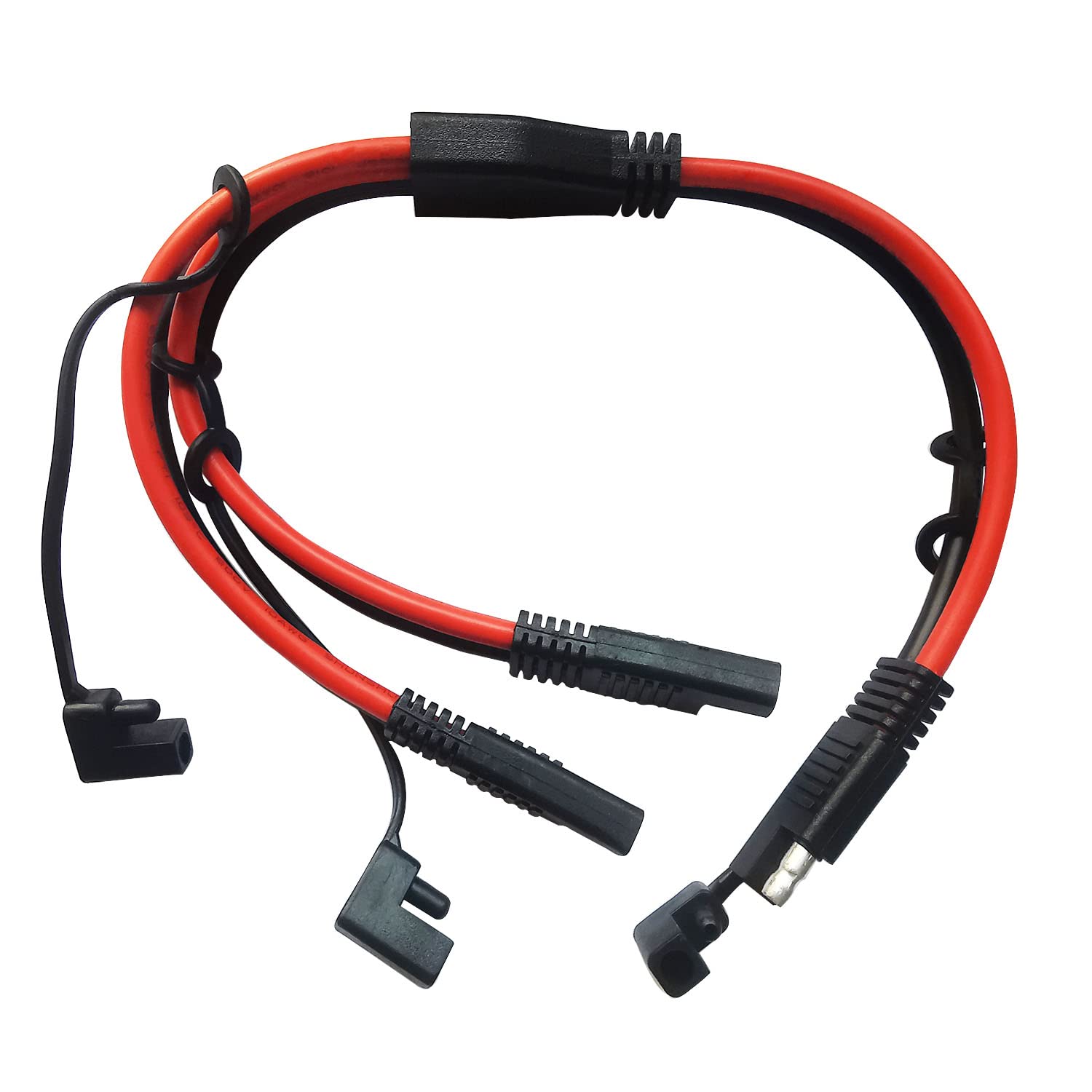 Faoyliye 10AWG SAE Y Splitter 1 to 2 SAE Extension Cable SAE DC Power Automotive Connector Cable for Solar Panel Battery Cars Tractor-40cm