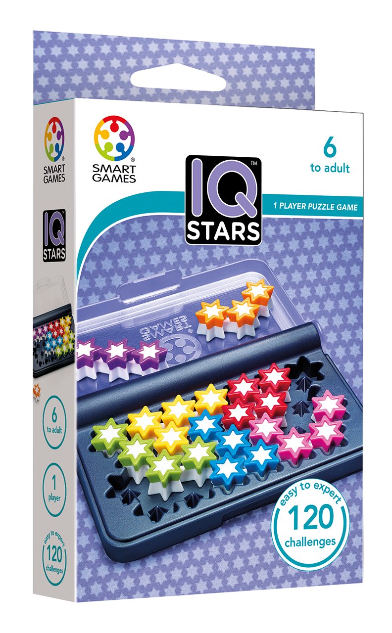 SmartGames IQ Stars Travel Game with 120 Challenges for Ages 6 to Adult