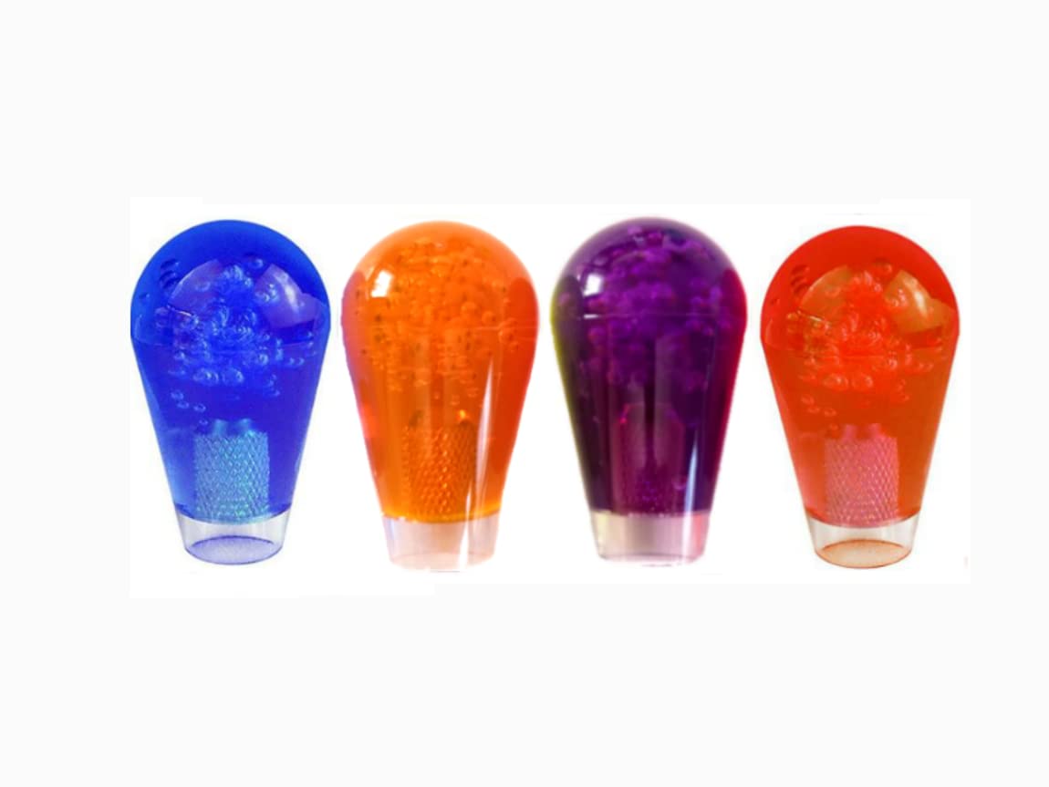 Set of 4 Transparent Joystick Bat Tops Translucent Clear Ball Top Handles for Arcade1up 4 Player Arcade Mod Blue/Orange/Purple/Red