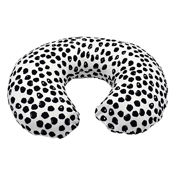 Nursing Pillow Covers for Baby Girl, 2 Pack Nursing Pillow Slipcovers for Breastfeeding Moms, Soft and Stretchy Safely Breastfeeding Pillow Cover for Infant(Black)