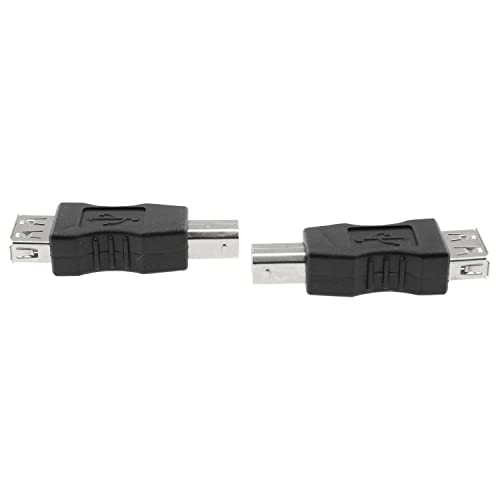 DGZZI USB 2.0 AF/BM Adapter 2PCS Type A Female to USB B Print Male Adapter Converter, Supports Data Transfer and Charging