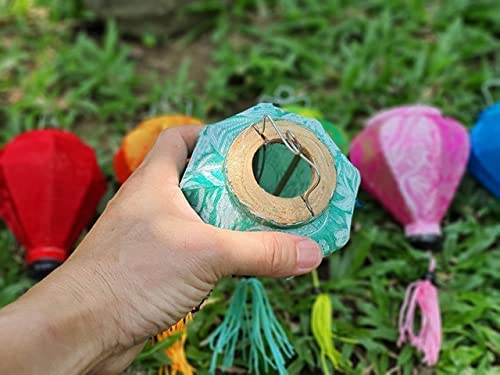 Set of 8 Mini String Silk Lanterns 10cm Vietnam Lanterns for Wedding Decor Christmass Tree Decor Home Decor Garden Party Decor