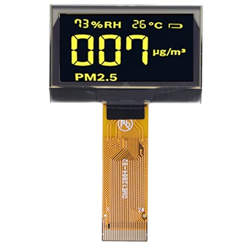 Digital LCD Board, Easy Installation 1.54in 128x64 LCD Display Screen for DIY(MRC128-2 Yellow)