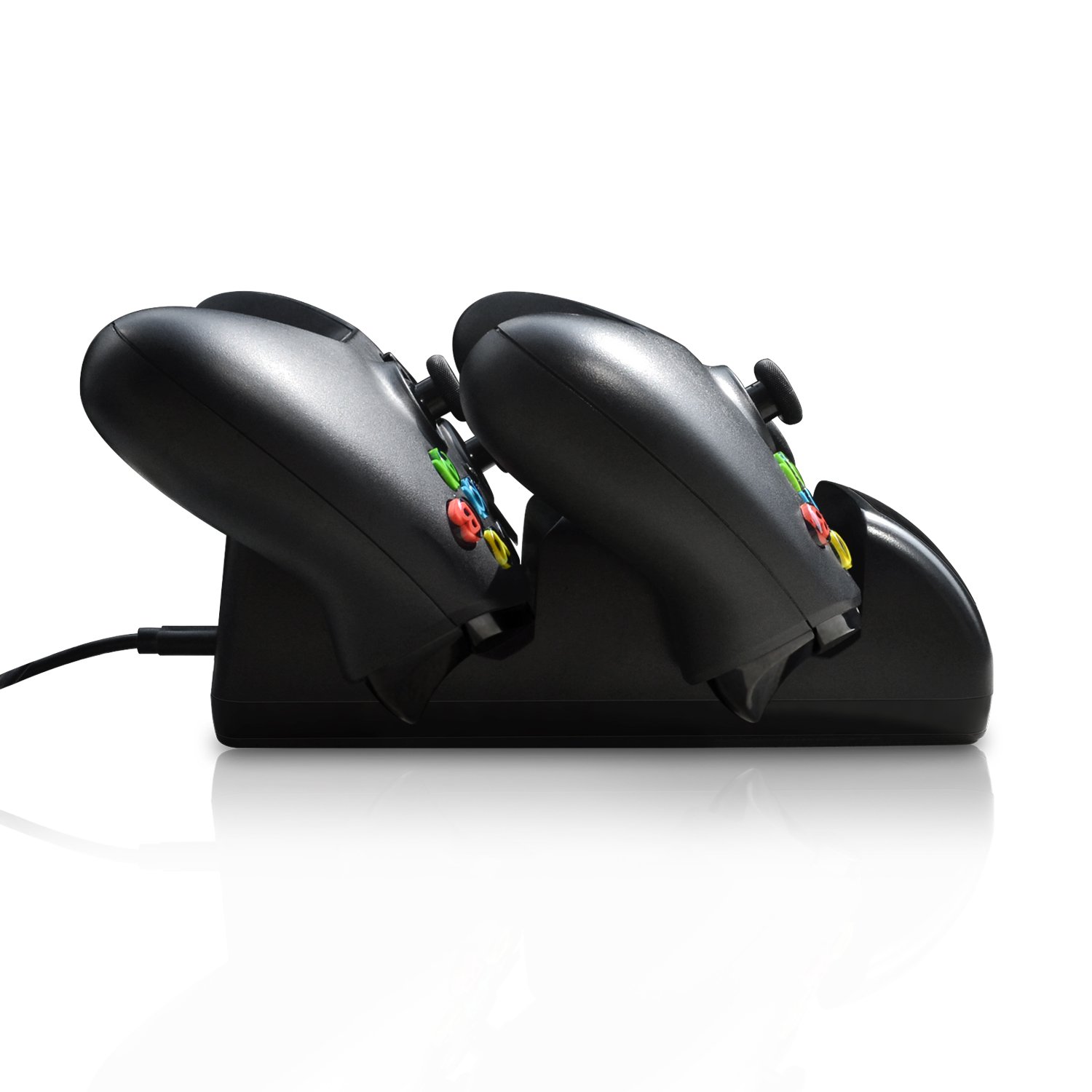 CICMOD Controller Charger for Xbox One, 2Pcs Rechargeable Battery Pack Docking Charging Station Black