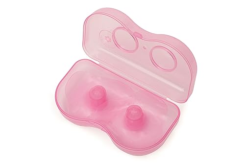 Nurture & Nectar Pink Nipple Shields for Nursing Breastfeeding Newborn Two-Pack with Case 20mm Ultra-Thin Silicone Soft Flexible for Mother Baby Skin Contact