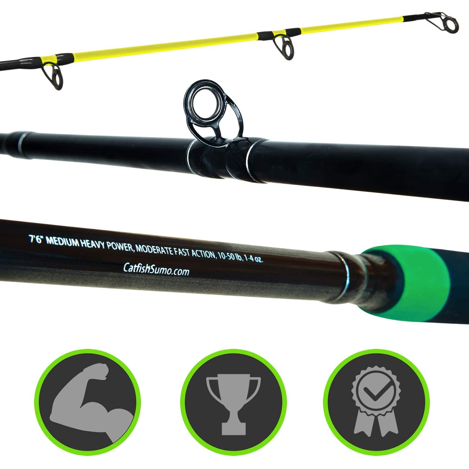 Combo Deal: Chop Stick + Heavyweight Championship Reel, Strong Enough for Trophy Catfish, Sensitive Enough for Channel Catfish