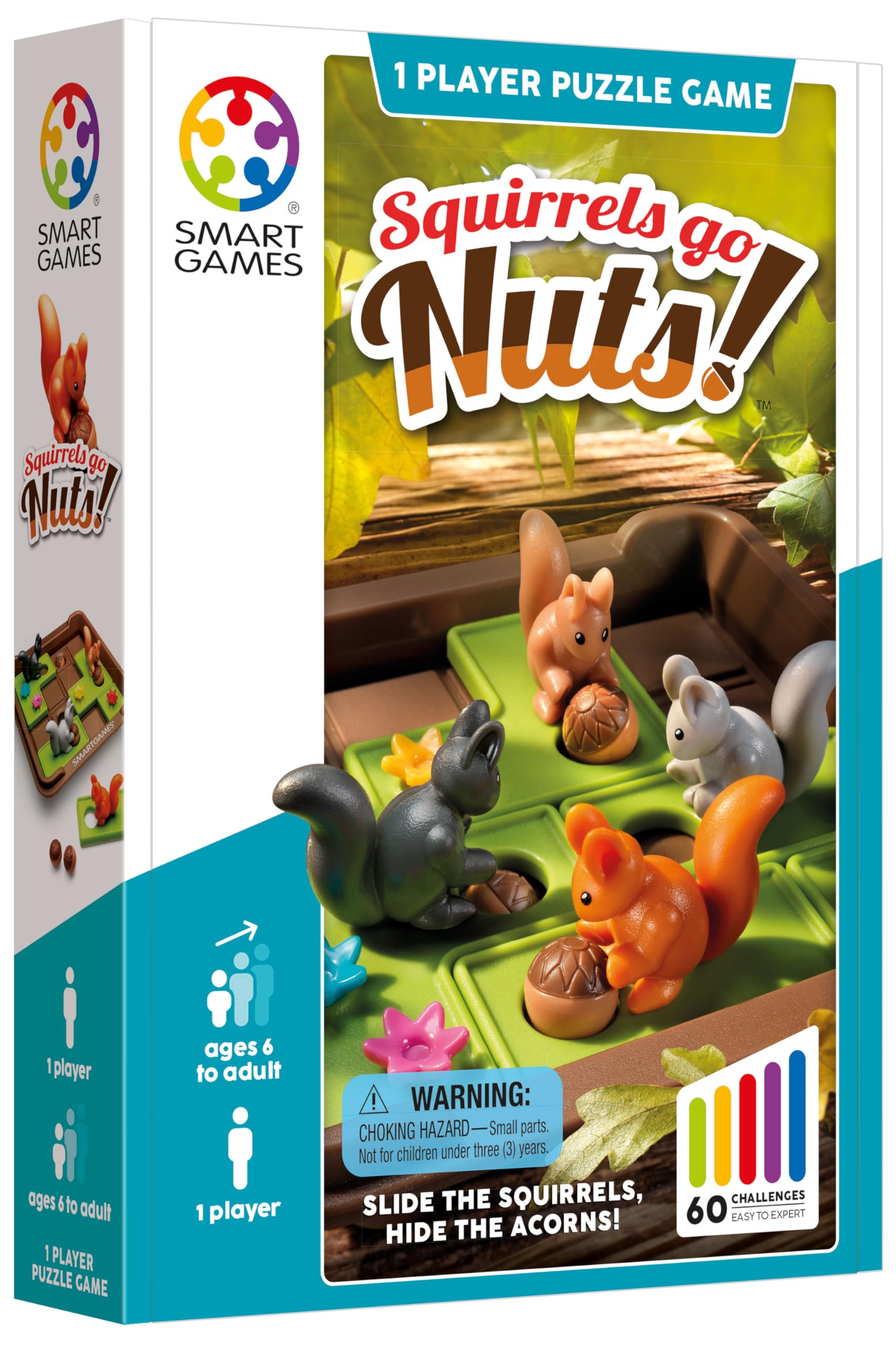 SmartGames Squirrels Go Nuts! Travel Game for Ages 6-Adult