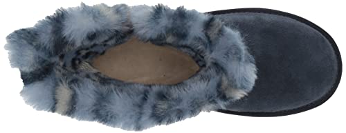 Koolaburra by UGG Women's ARIBEL Short Leopard Fashion Boot, Insignia Blue, 10