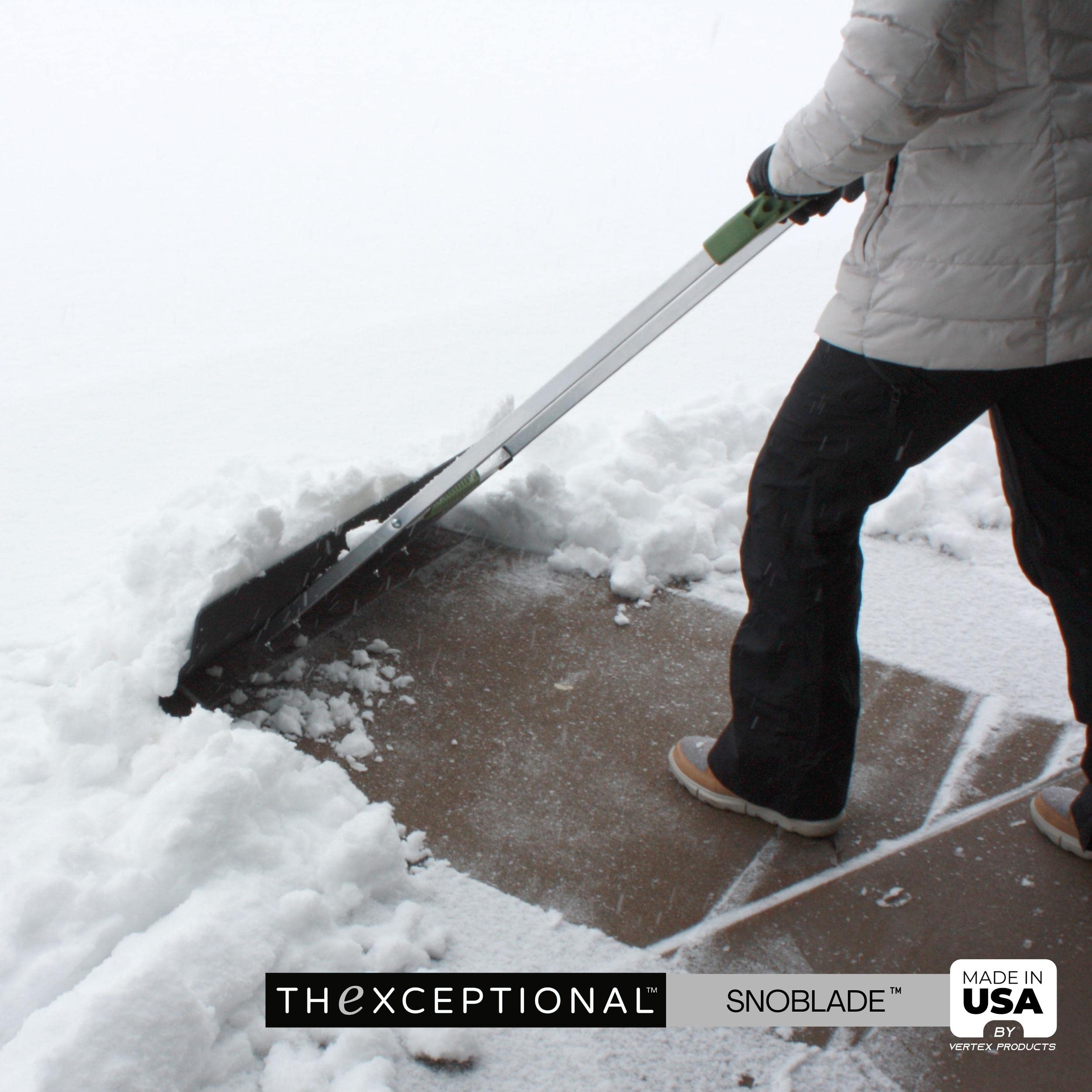 Easy Doze-It 36" SnoBlade with Snow-Slinger Grip | Snow Pusher for Snow Removal | Heavy Duty Snow Plow Shovel with Lift Grip | Snow Shovel for Walk Driveway | Made in USA by Vertex | Model EX973.36