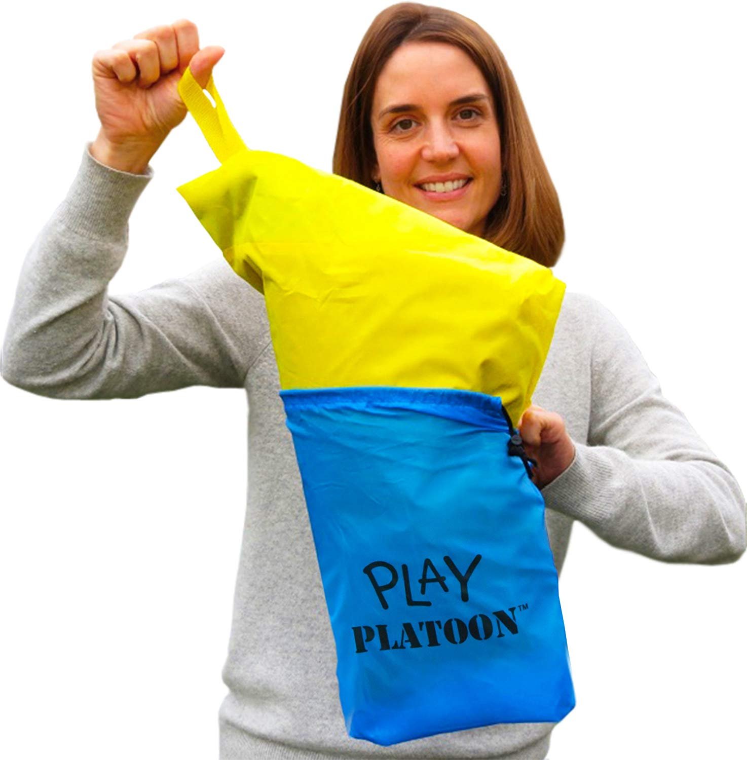 Play Platoon Rainbow Parachute Toy for Kids, 6 ft Play Parachute Game for Kids with 8 Handles, Parachute for Kids, PE Equipment for Elementary School Gym Class, Backyard/Indoor Play Equipment