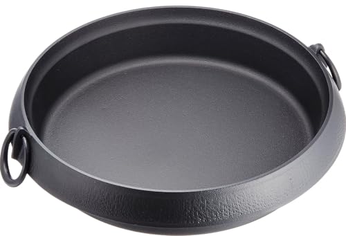 Iwachu 20015 Iwachu Sukiyaki Pot, Beautiful Skin, Large, Black Baking, Induction Compatible, Nambu Ironware
