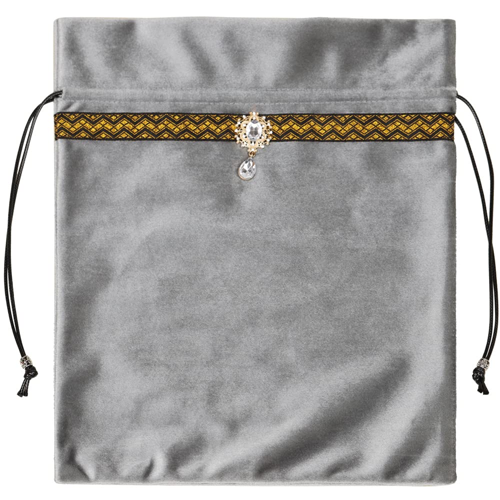 DOARLUO Tarot Rune Bag Thickened Velvet Dice Pouch Ideal Large Size of Tarot Jewelry Gift Drawstring Bag 9.8" x 11.8" (Red, 9.8" x 11.8")