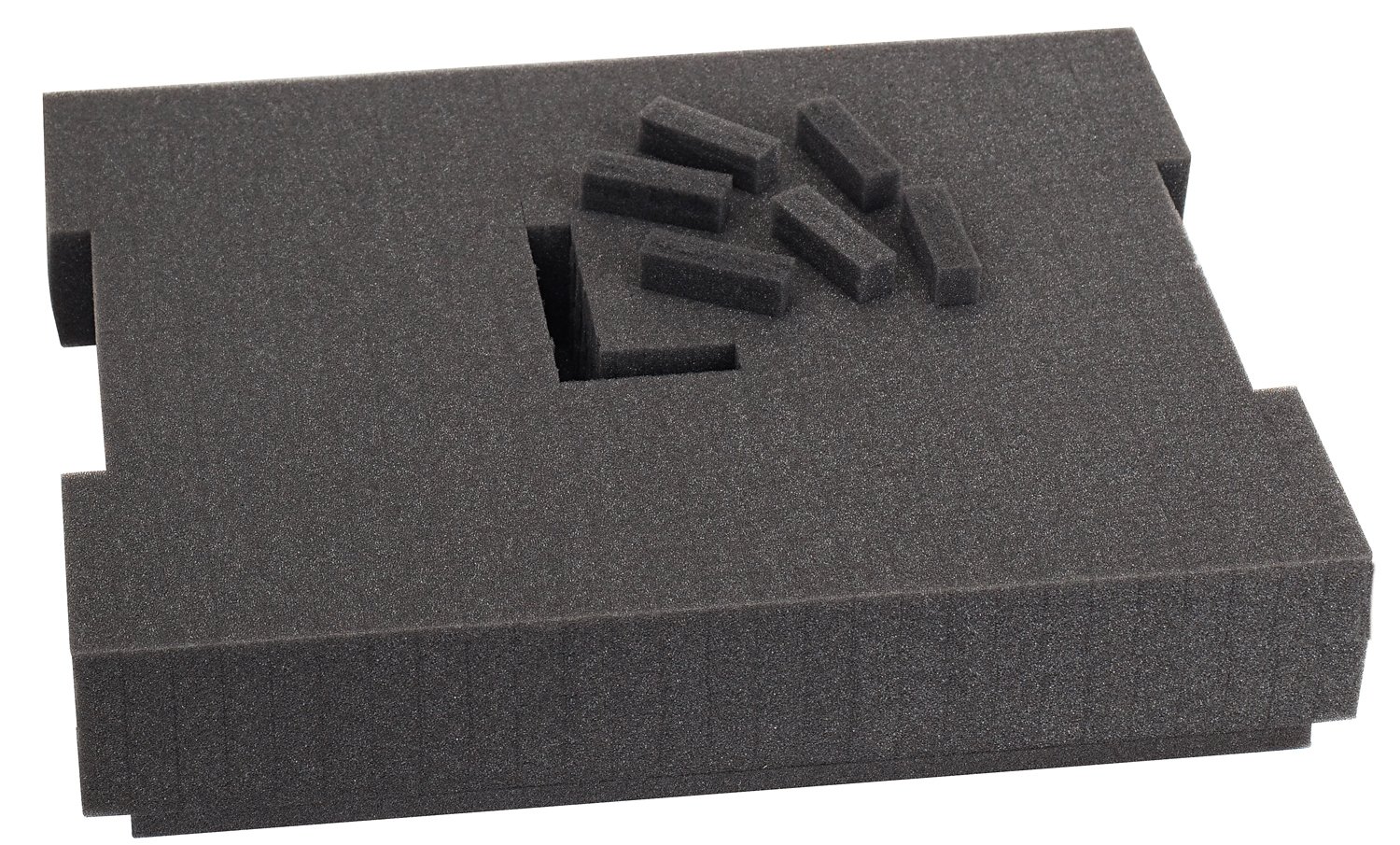BOSCH Foam-201 Pre-Cut Foam Insert 136 for use with L-Boxx2, Part of Click and Go Mobile Transport System , Gray|Grey