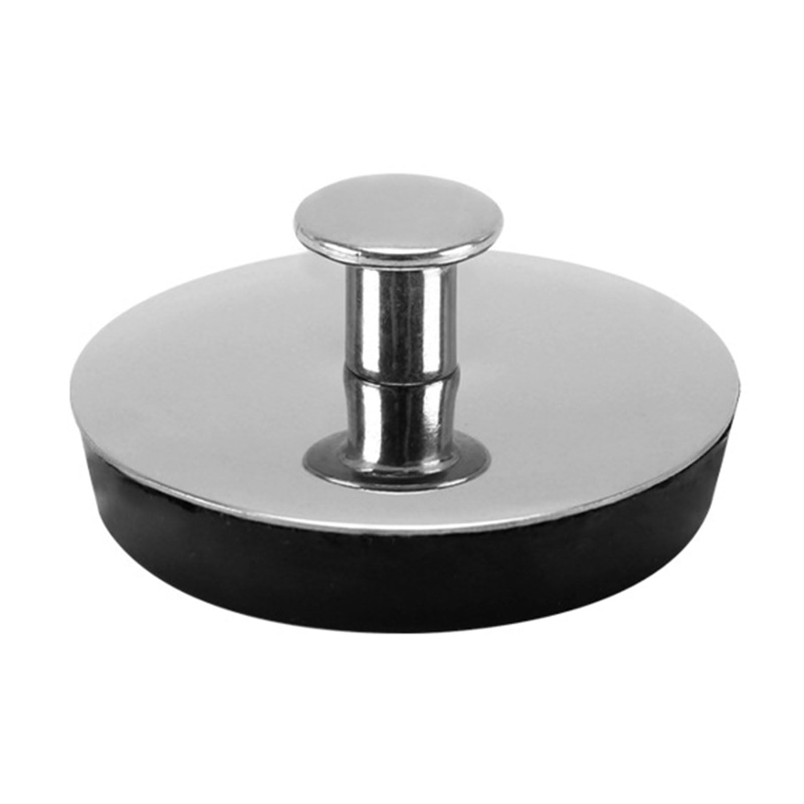 Gllehkt Universal Bath Plug Caps Stainless Steel Drain Plug Easy to Use Handle Bath Tub Drain Stopper for Kitchen Bathroom, 45mm