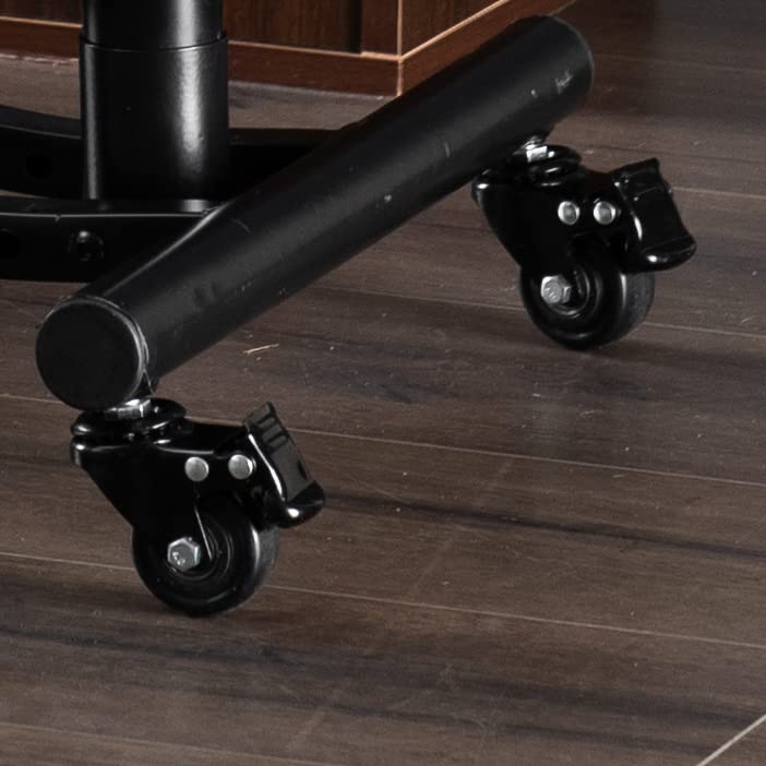 Kneeling Chair Ergonomic for Home and Office,Adjustable Saddle Chair to Improve Your Posture,Comfortable Knees and Footrest,Black,SSS-1458-2D-F