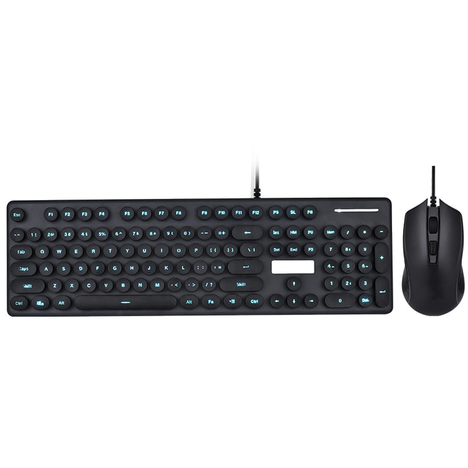 EXHNLE Gaming Keyboard and Mouse Mechanical Feel Ergonomic Keyboard and Mouse 104 Key Layout Mechanical Feel Honeycomb Mice for Gamer Laptop (Color : Black)