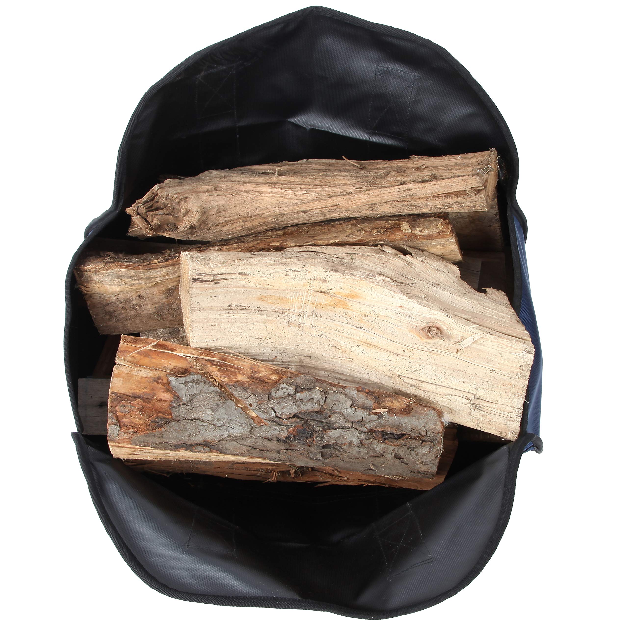 SC Lifestyle Premium Firewood Log Carrier- Wood Tote (Navy Blue)