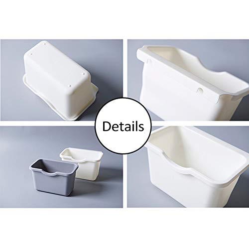 Ochine Kitchen Trash Can Kitchen Compost Bin for Counter Top or Under Sink, Hanging Kitchen Waste Bin Plastic Small Garbage Can Wastebasket for Cabinet Car Bedroom Bathroom Kitchen Office