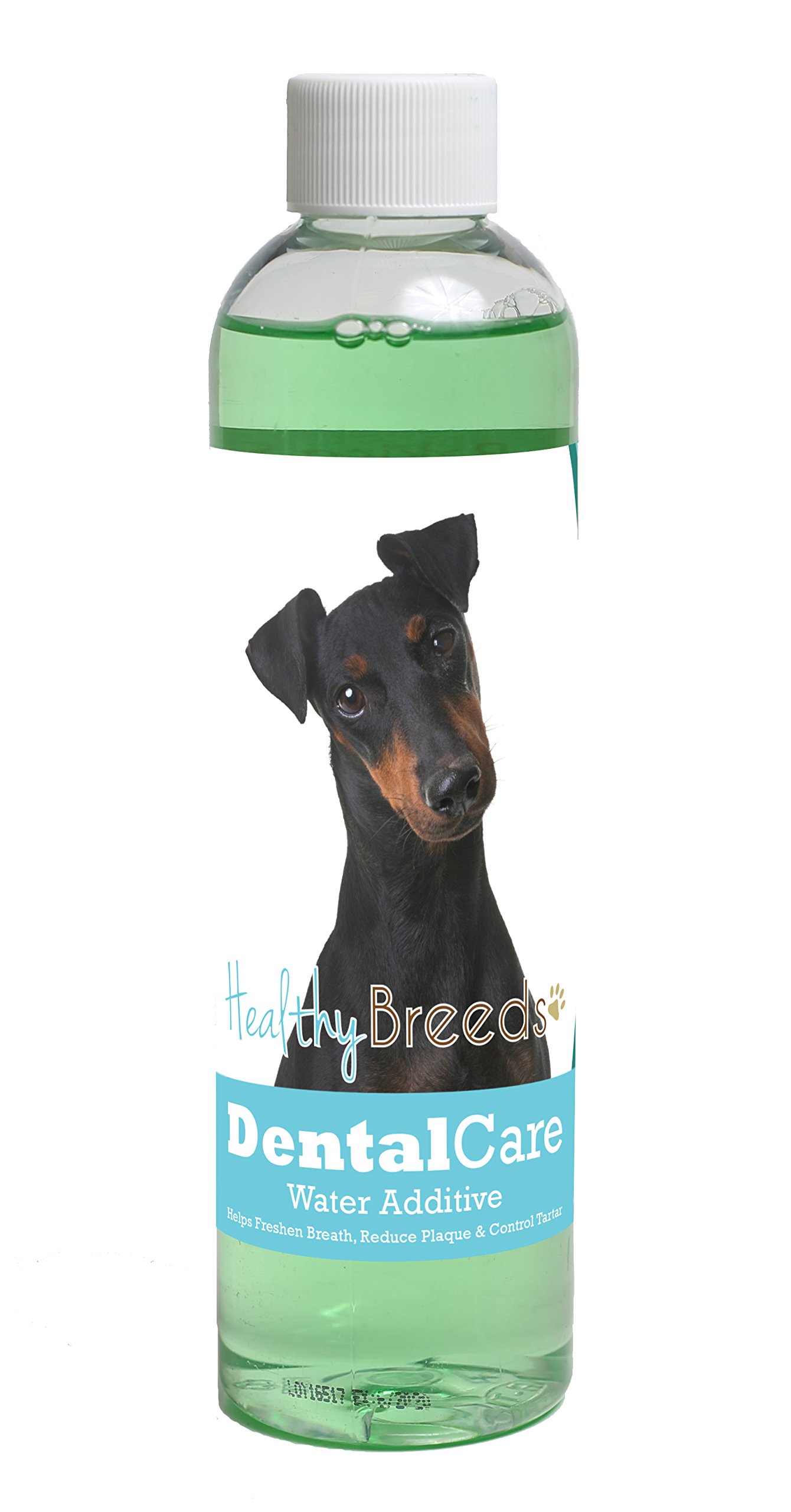 Healthy Breeds Dog Dental Care Water Additive for Manchester Terrier - OVER 200 BREEDS - Easier Than Sticks Wipes Spray Chews & Treats - Mint Flavor - 8 oz